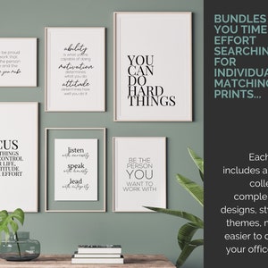 Leadership Quote Wall Art Set Motivational Office Wall Decor Women ...