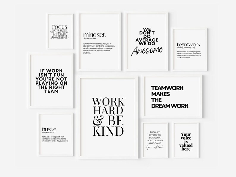 Motivational Teamwork Posters Professional Office Wall Decor ...