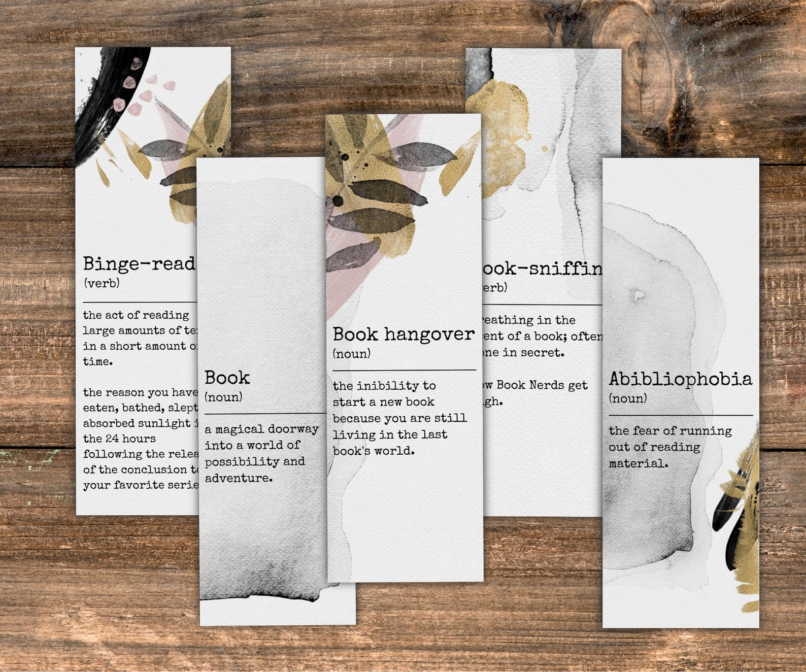 Printable Bookmark Set Funny Bookmark Bundle Unique Bookmark - Etsy