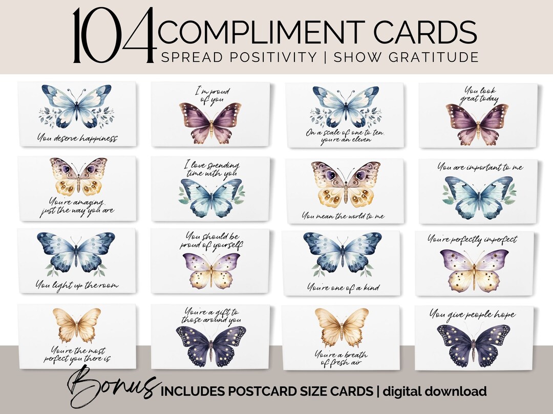 Butterfly Motivational Quote Cards, Encouraging Words for Students ...