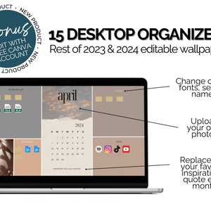 Neutral Desktop Wallpaper, Desktop 2024 Wallpaper, Monthly Calendar ...