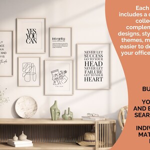 Office Wall Decor Professional, Office Wall Art Print Set of 6, Modern ...