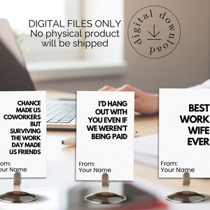 Sarcastic Coworker Gift Tags Funny Employee Cards Editable Gift Tags ...