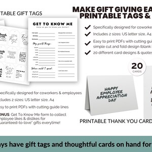 Employee Appreciation Printables Bundle Staff Award Certificate ...