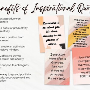 Printable Leadership Cards, Staff Encouragement Quote Cards for ...