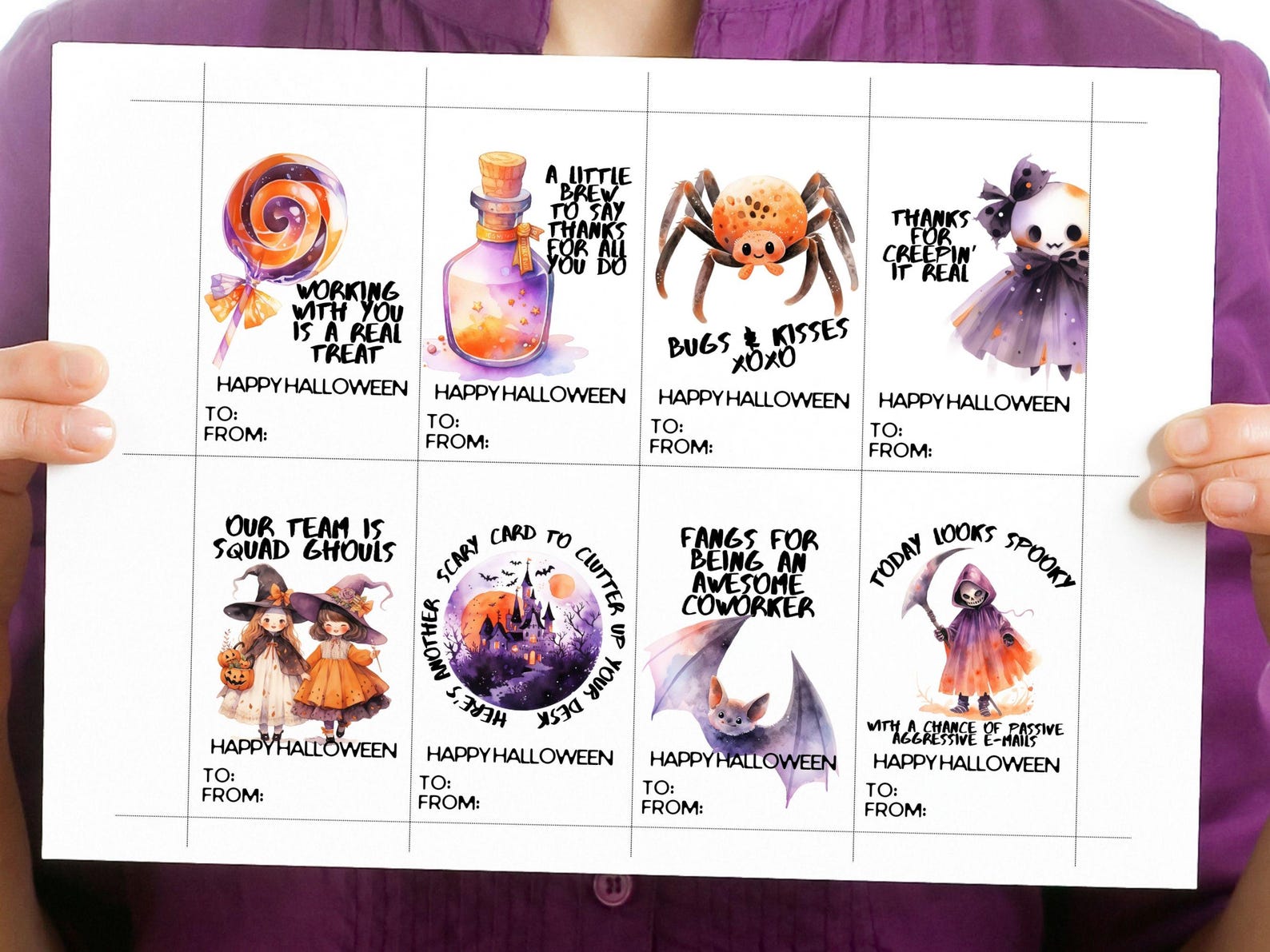 Editable Halloween Thank You Tags for Coworker Halloween Treat Bag Tags ...