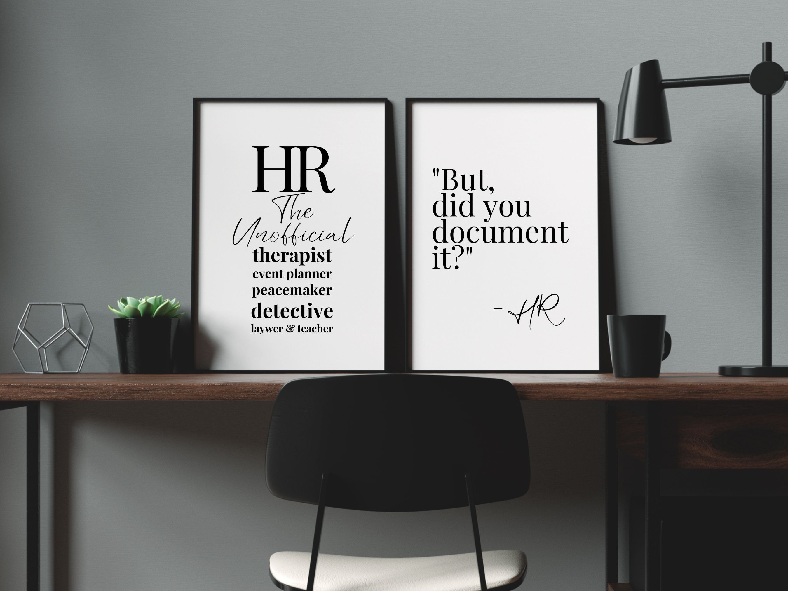 HR Office Decor for Women Office Wall Art Human Resources Funny Quote ...