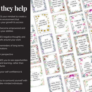 Printable Affirmation Cards With Swears, Badass Affirmation Card Deck ...