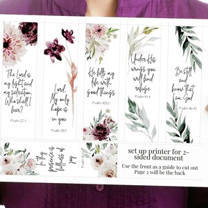 Printable Psalm Bookmark Bible Verse Bookmark Set Digital - Etsy