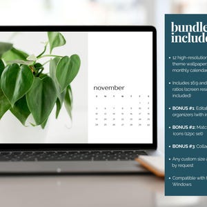 Green Desktop Wallpaper With Folder Icon Pack 2025 Digital Calendar ...
