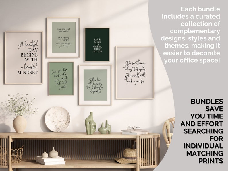 Green Office Decor, Inspirational Quote Posters, Motivational Office ...