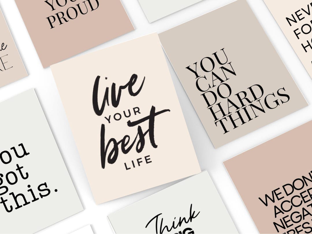 Inspirational Quote Cards Vision Board Motivational Quotes Mood Board ...