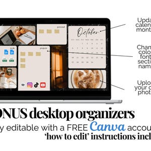 Desktop Wallpaper and Icon Pack 2025 Monthly Calendar Digital Desktop ...