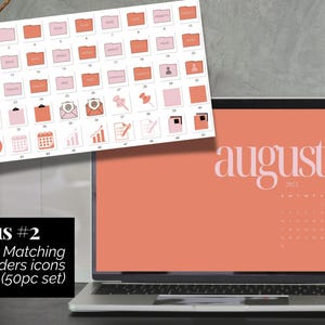 Desktop Wallpaper and Icon Pack 2025 Monthly Calendar Digital Desktop ...