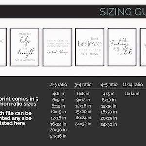 Encouragement Quotes for Counselling Office Decor, Therapy Wall Art Set ...