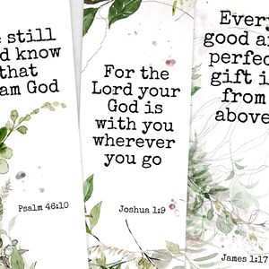 Printable Bible Verse Bookmark Set Digital Bookmark Bundle Scripture ...