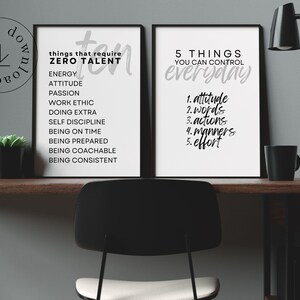 Motivational Posters for Office Wall Art Teamwork Wall Decor Bundle ...