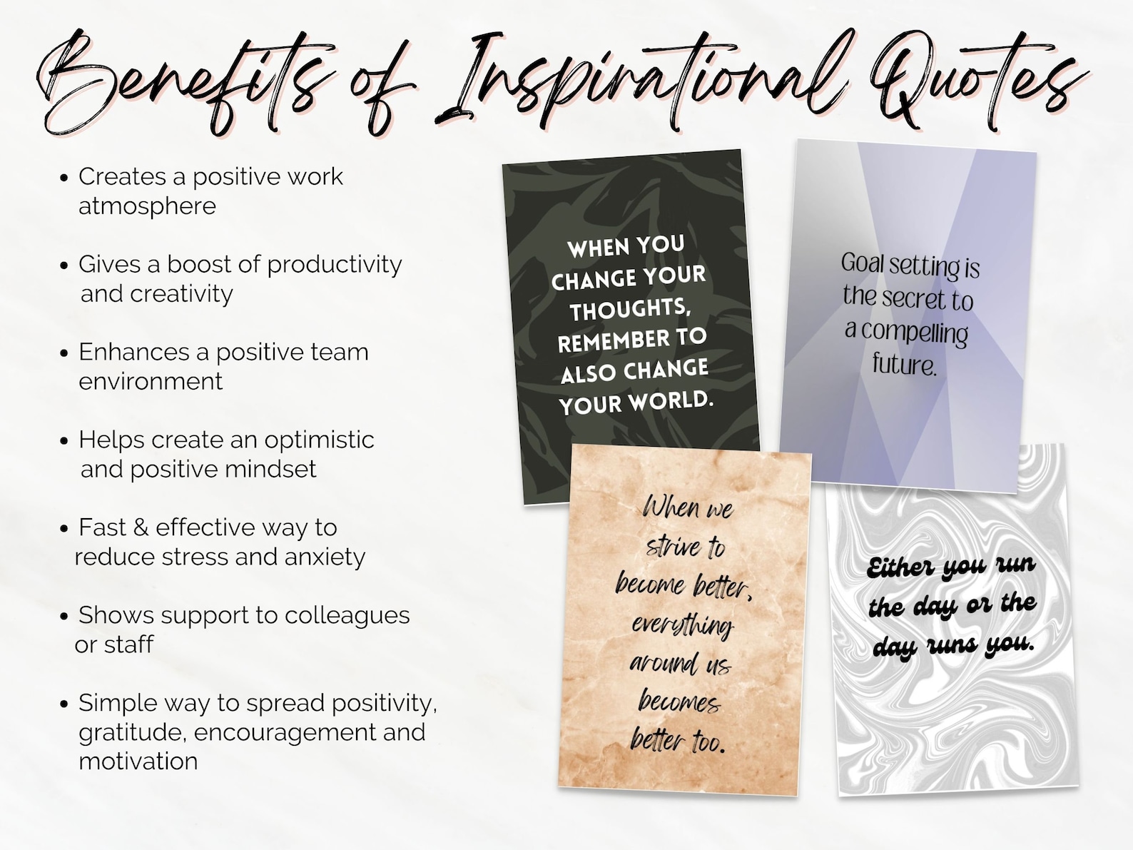 Team Appreciation Gift Cards, Printable Positive Quote Cards, Colleague ...