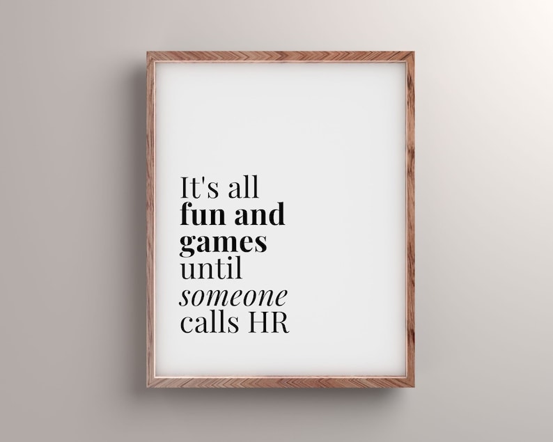 HR Office Decor for Women Office Print Human Resources Art Funny HR ...