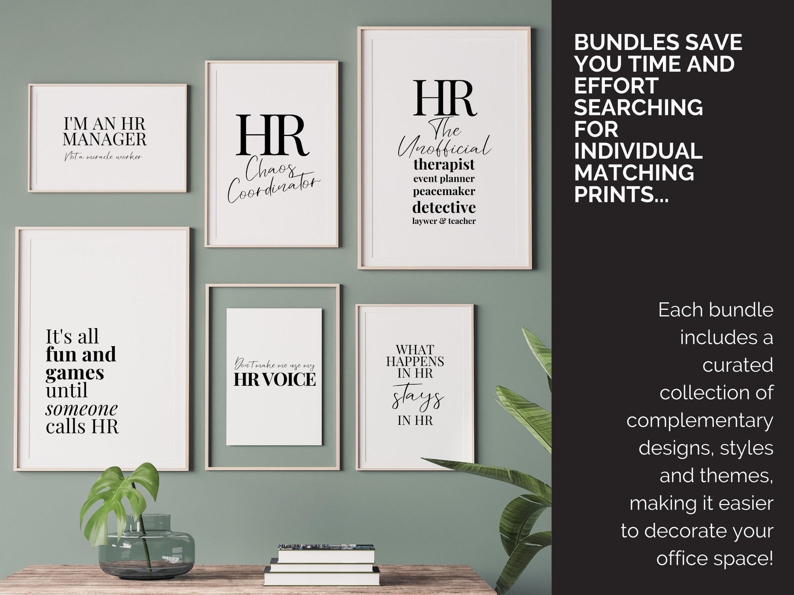HR Office Decor for Women Office Wall Art Human Resources Funny Quote ...