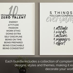 Motivational Posters for Office Wall Art, Teamwork Wall Decor Bundle ...