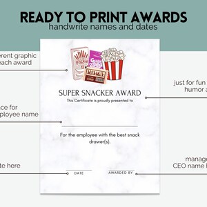 Editable Employee Award Certificates, Funny Staff Appreciation Work ...