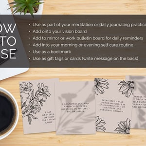 Daily Gratitude Cards Encouragement Cards Printable Positive ...