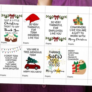 Christmas Gift Tags for Colleagues Employee Holiday Gift Cards ...