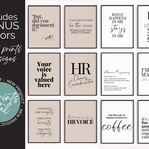 Human Resources Office Decor Bundle HR Office Wall Art for - Etsy