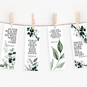 Printable Bible Verse Bookmark Set Digital Bookmark Bundle Scripture ...