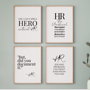 HR Office Decor for Women Office Wall Art Human Resources - Etsy