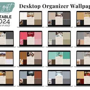 Neutral Desktop Wallpaper, Desktop 2024 Wallpaper, Monthly Calendar ...