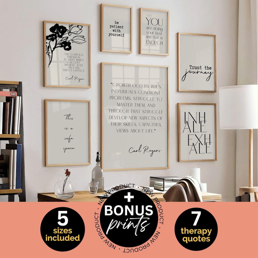 Therapist Office Decor Bundle Counseling Office Wall Art Printable ...