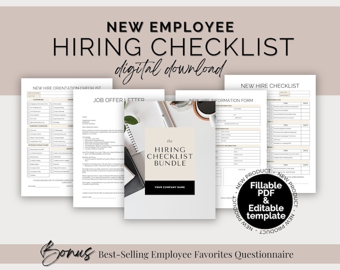 New Employee Checklist Employee Onboarding Template Printable Hr