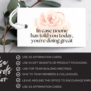 Printable Compliment Cards With Flowers, Appreciation Cards, Positive ...