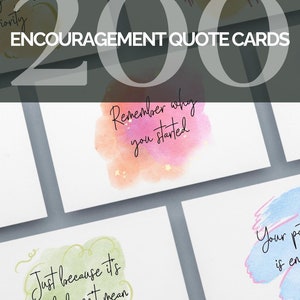 Notes of Encouragement Cards Inspirational Quote Cards Positive ...