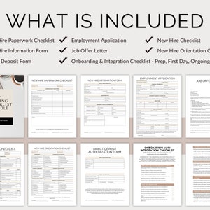 New Employee Checklist, Employee Onboarding Template, Printable HR ...