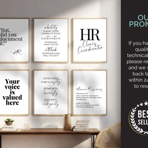 HR Office Decor for Women Office Wall Art Human Resources Funny Quote ...