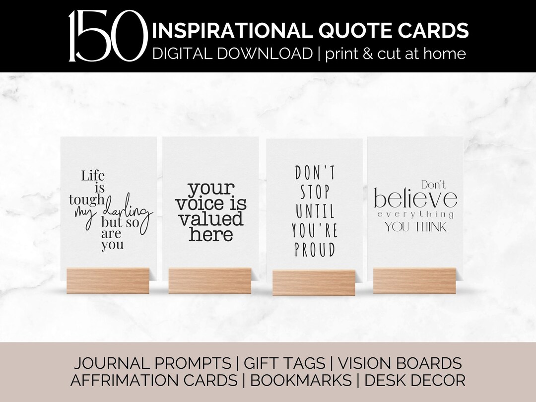 Inspirational Quote Cards Printable Affirmation Cards Digital ...