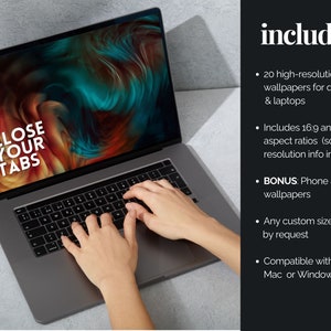 Desktop Wallpaper Abstract, Digital Wallpaper Bundle, Computer ...