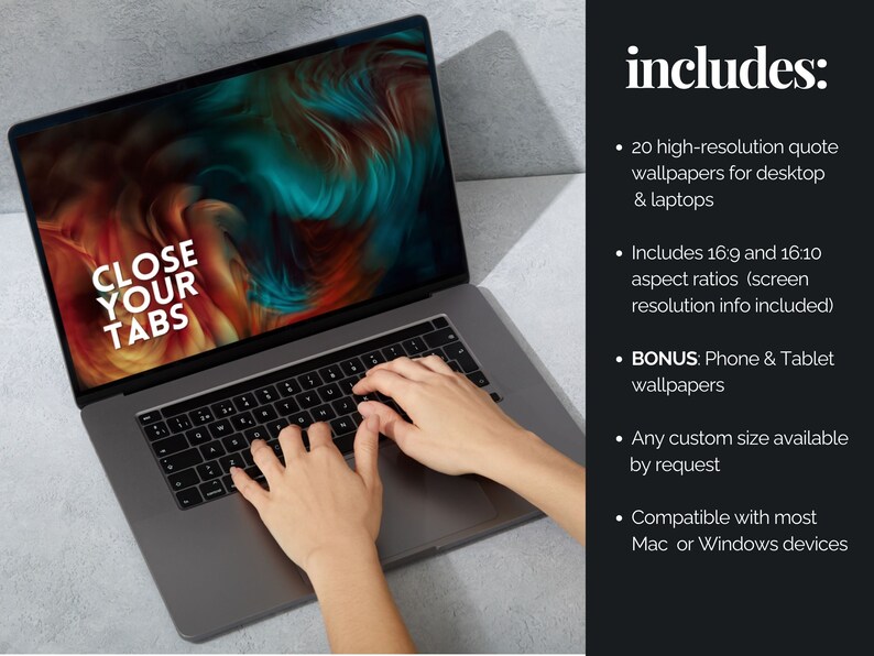 Desktop Wallpaper Pack Abstract Digital Wallpaper Bundle Computer ...