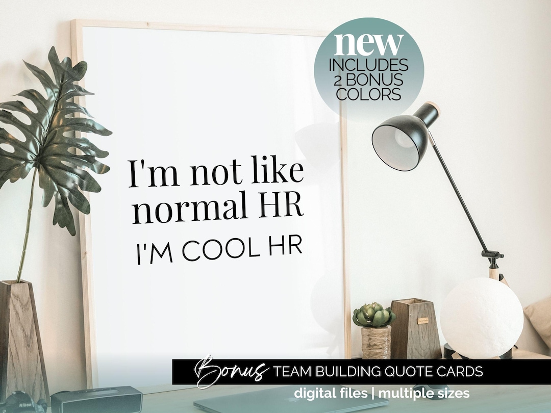 HR Department Humor HR Office Decor for Women Funny Office Hr Wall Art ...