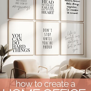 Inspirational Wall Art for Women Quotes About Life Gallery Wall Set of ...