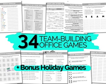 Printable Office Party Game, Work Party Game, Team Building Game, Staff ...