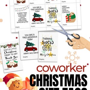 Christmas Gift Tags for Colleagues Employee Holiday Gift Cards ...