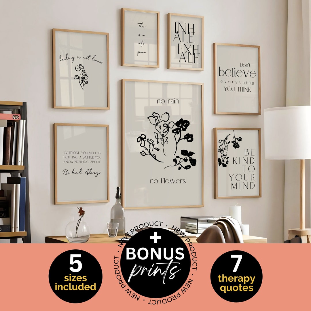 Therapist Office Decor Bundle Counseling Office Wall Art Printable ...