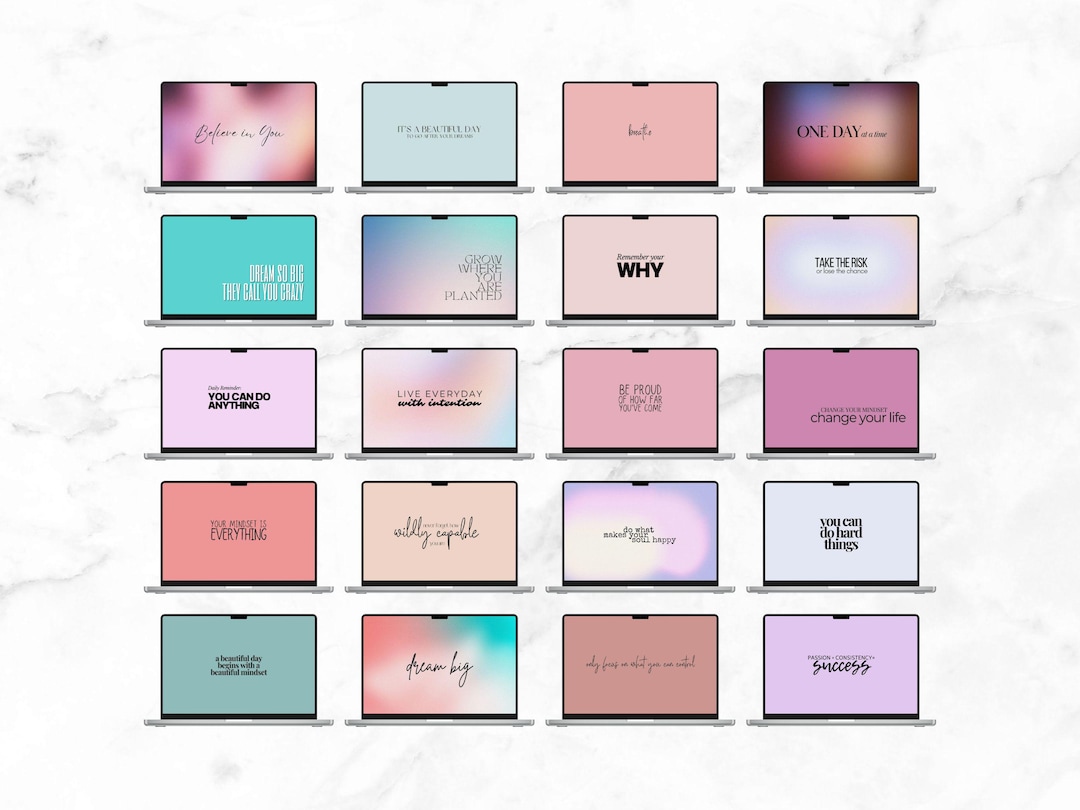 Desktop Wallpaper Aura Digital Wallpaper Bundle Gradient Color Computer ...