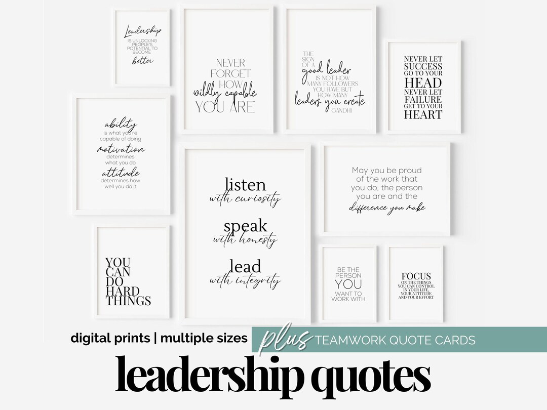 Inspiring Wall Posters for Workplace, Motivational Leadership Quote ...