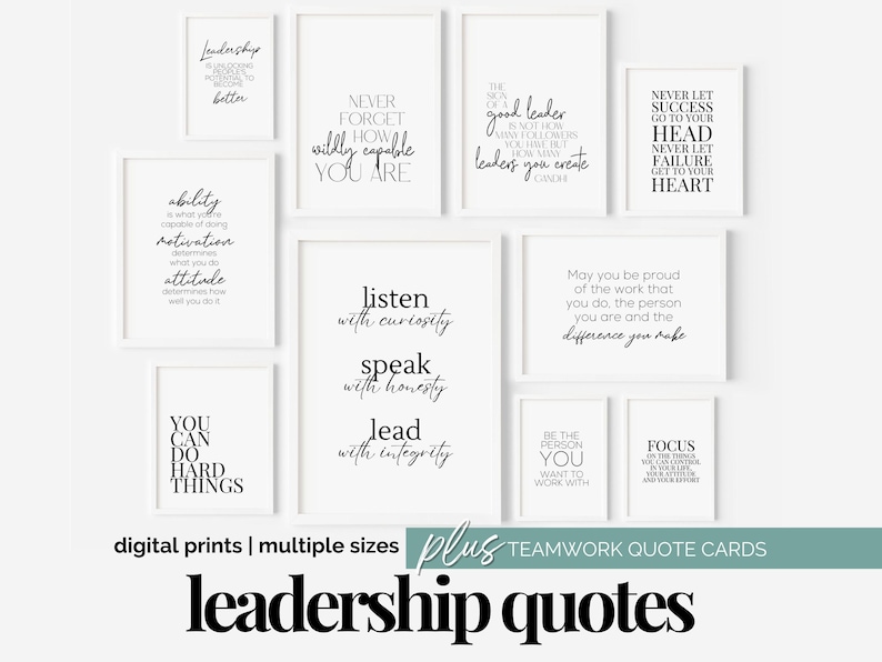 Inspiring Wall Posters for Workplace, Motivational Leadership Quote ...