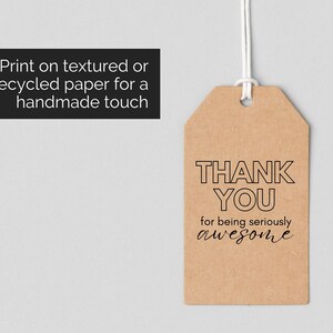 Employee Appreciation Gift Tags Printable Employee Thank You Tags ...